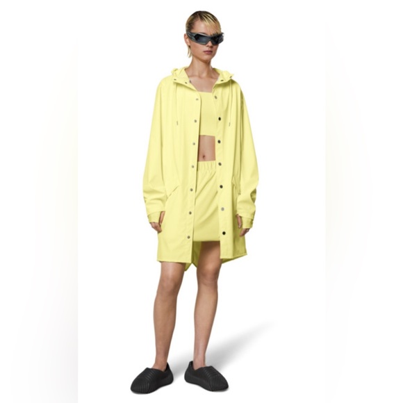 Rains | Jackets & Coats | Rains Nwt Long Coat Color Straw Size Medium ...